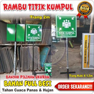 Jual PLANG RAMBU TITIK KUMPUL, JALUR EVAKUASI, JALUR KELUAR | Shopee ...
