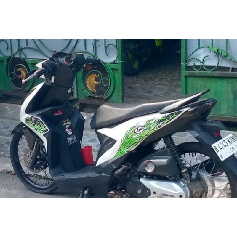 Jual STRIPING STICKER TRANSPARAN BEAT DELUXE 2020 MOTIF API APAI ...