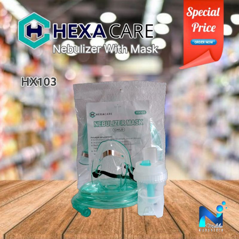 Jual Hexa Care Nebulizer With Mask Medical Grade / Masker Nebulizer ...