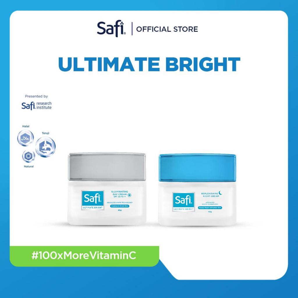 Jual Safi Ultimate Bright - Illuminating Day Cream SPF 15 PA++ 45g + Replenishing Night Cream ...