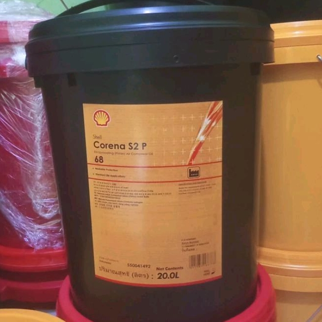 Jual Corena S2 P 68 Oil Compressor Udara 100% Original Pail 20 Liter ...