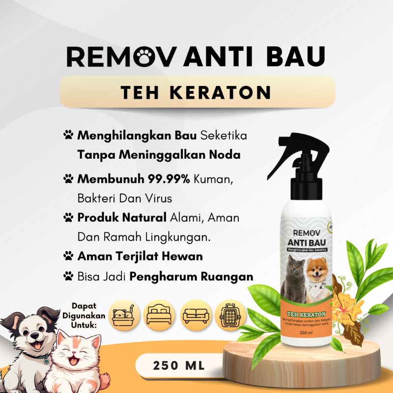 Jual ady78 Remov Spray Anti Bau 250ml Penghilang Bau Kotoran Hen & Desinfektan Kandang dan Pasir ...