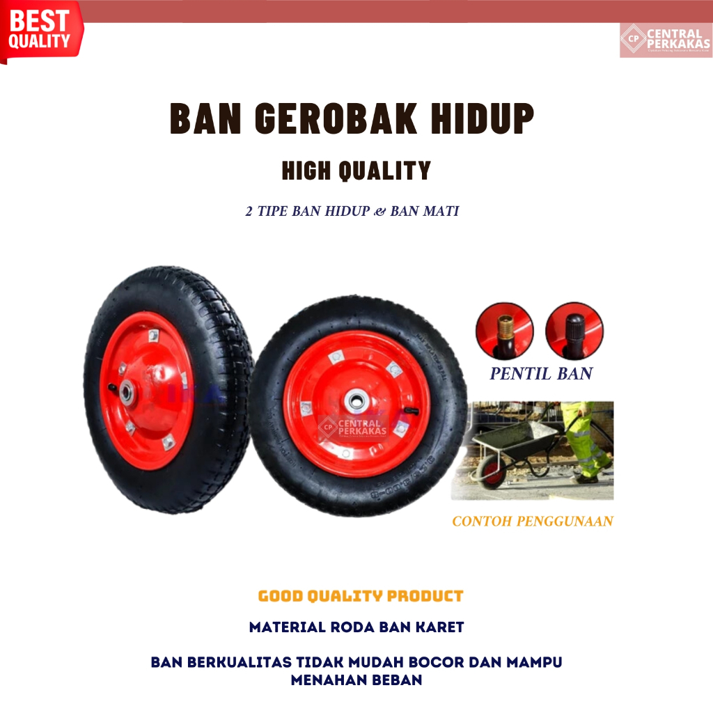 Jual Roda gerobak / ban gerobak hidup / ban gerobak mati / gerobak ...