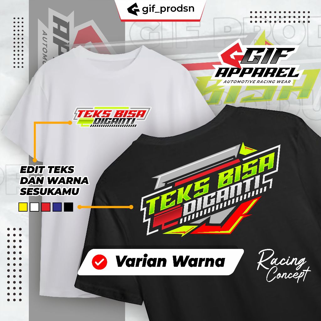 Jual KAOS CUSTOM Racing Concept/Sound System EDIT TEKS / NAMA suka-suka ...