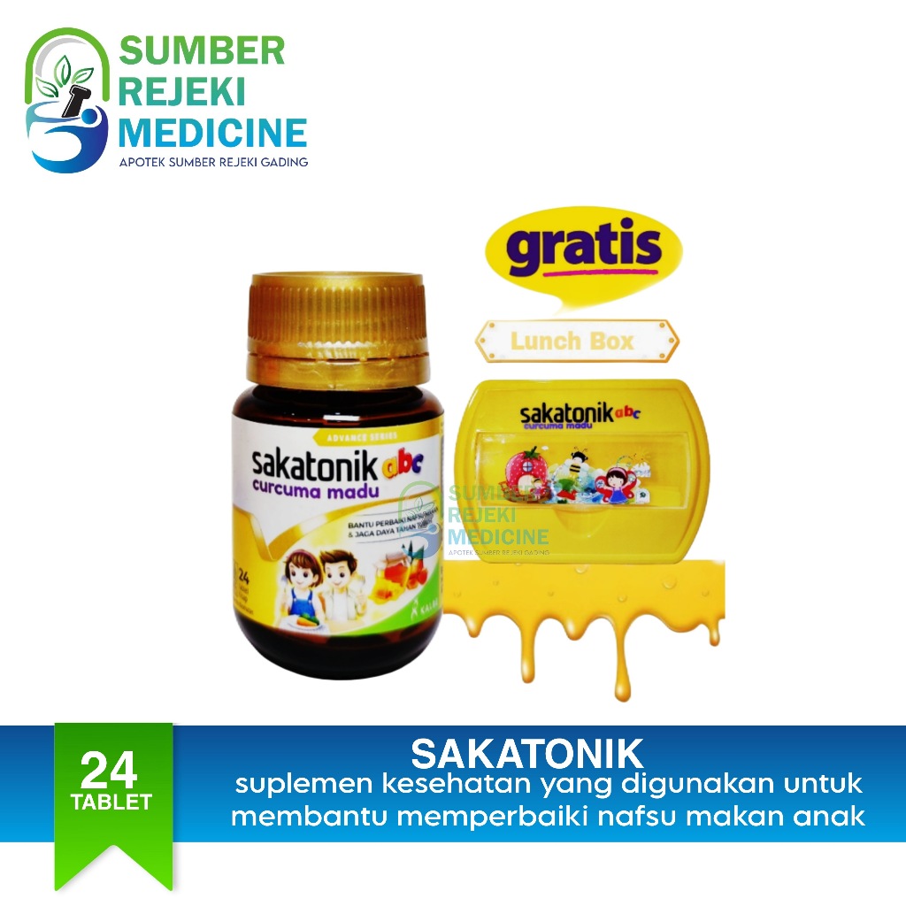 Jual Sakatonik ABC CURCUMA MADU Vitamin Anak Botol isi 24 Tablet ...