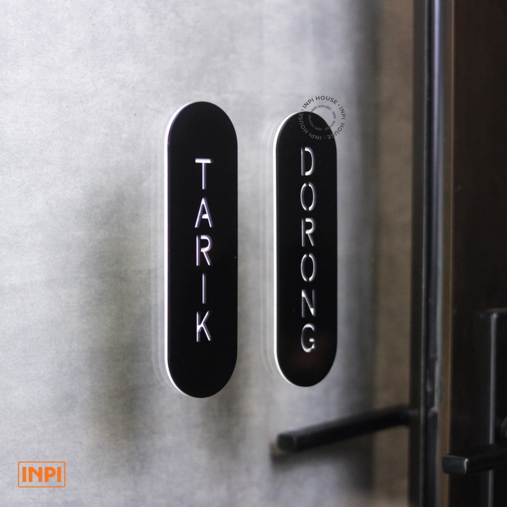 Jual Akrilik Tarik Dorong Papan Signage Pintu Push Pull - INPI House ...