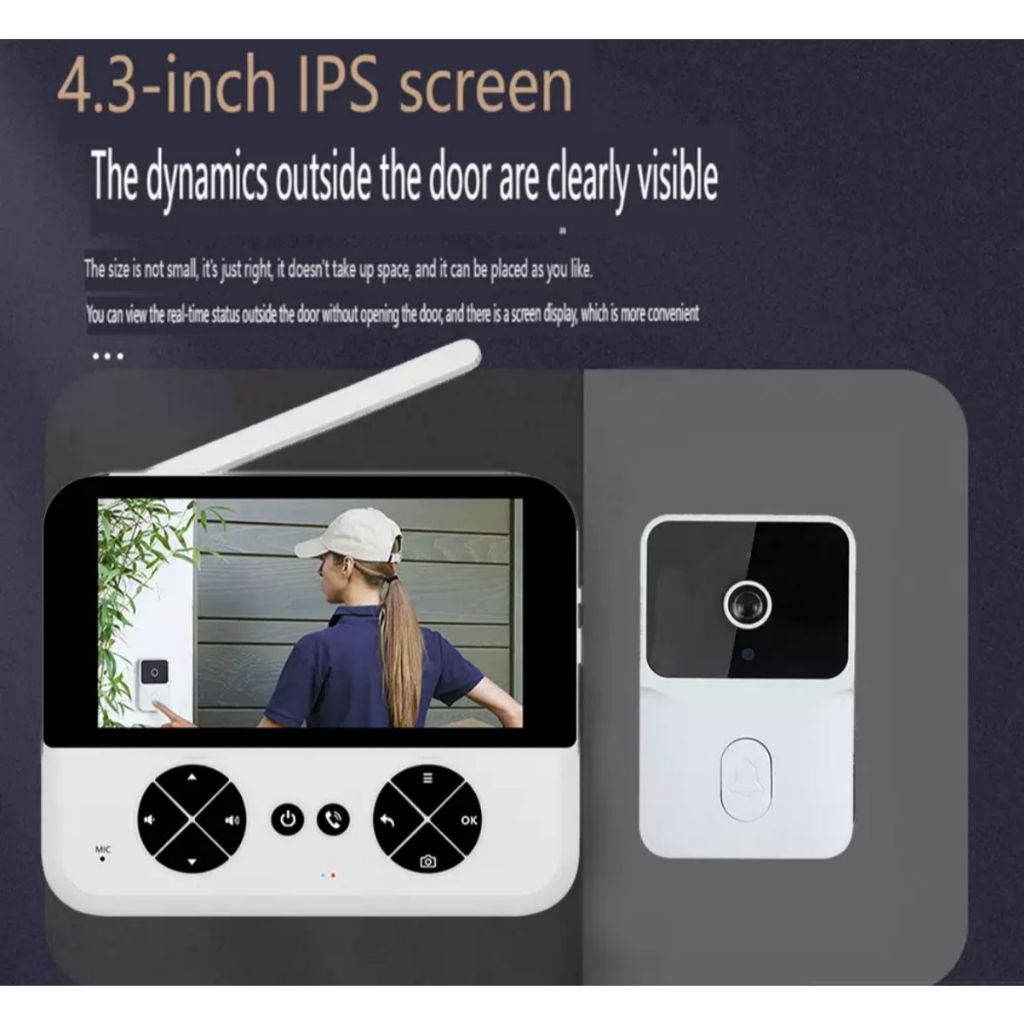 Jual Interkom layar tanpa kabel doorbell two way intercom WITH CAMERA ...