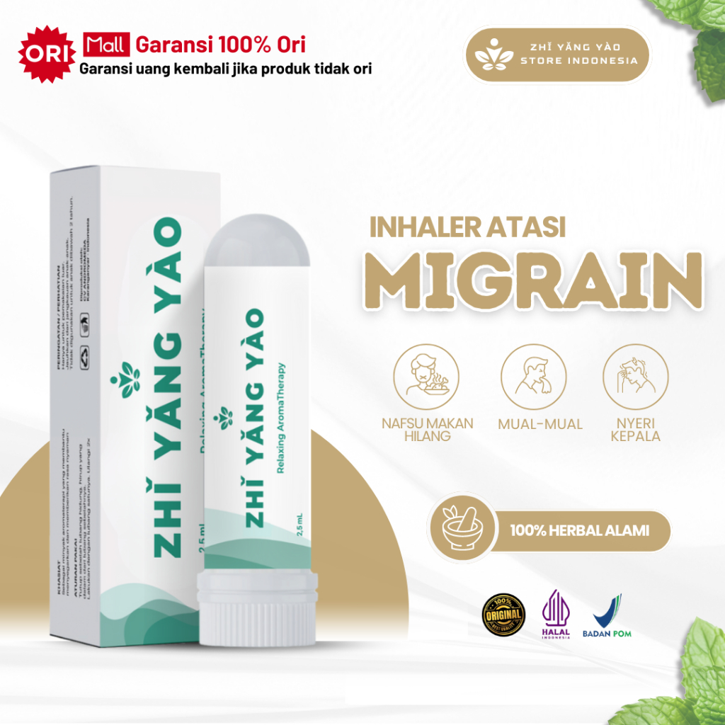 Jual Zhi Yang Yao Inhaler Migrain Inheler Aroma Obat Pusing Migran ...