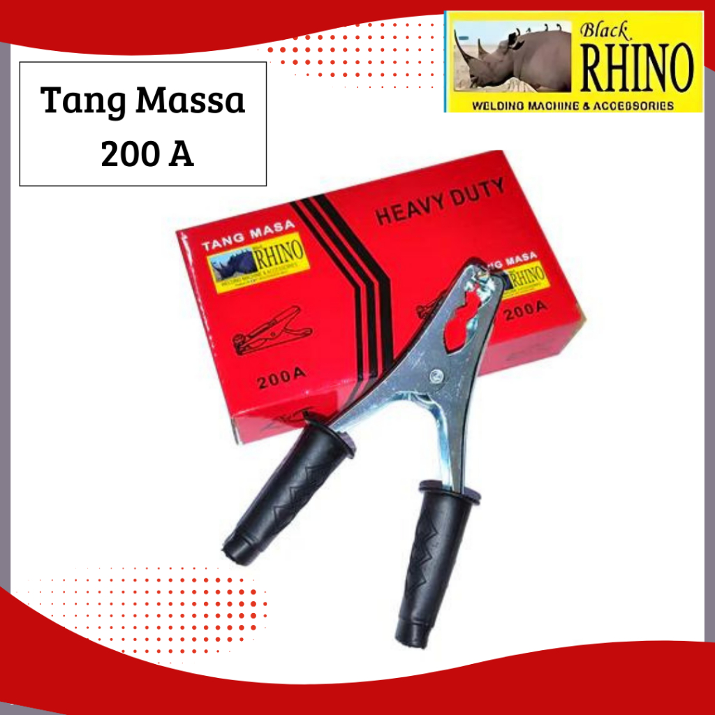 Jual Tang Massa RHINO 200A Jepitan Kawat Las / Stang Jepit / Ground ...