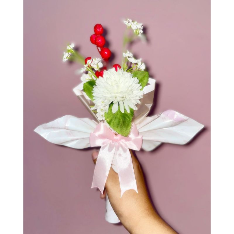 Jual Mini Bouquet Buket Bunga Mini 3 Tangkai | Shopee Indonesia