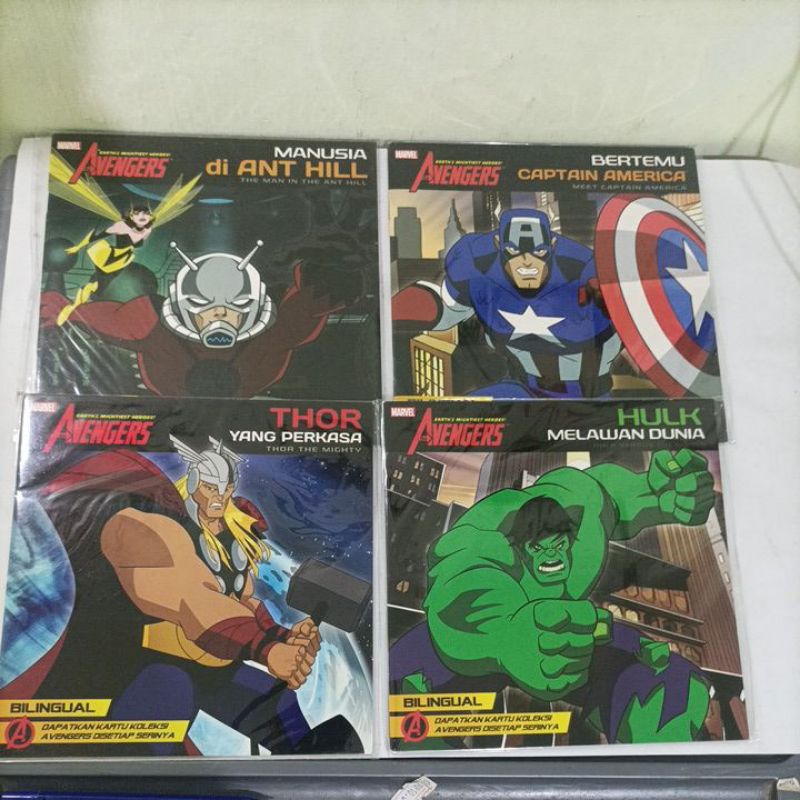 Jual buku cerita anak bilingual Avengers Earth Mightiest Heroes (Thor ...