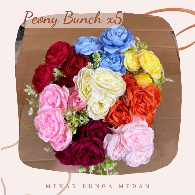 Jual (SC 7) - Bunga Artifisial Classic Peony x5 Dekorasi Bunga ...