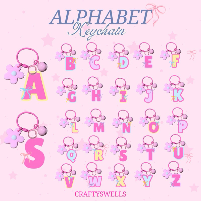 Jual KEYCHAIN ALPHABET | KEYCHAIN HURUF | GANTUNGAN KUNCI HURUF ...