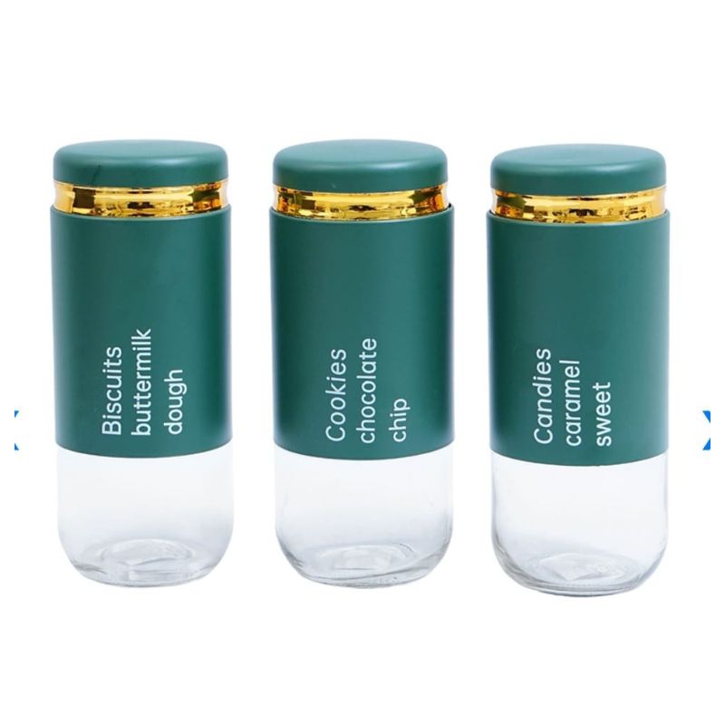 Jual INFORMA TOPLES HARLEEN STORAGE JAR OF 3// INFORMA TOPLES KACA ...