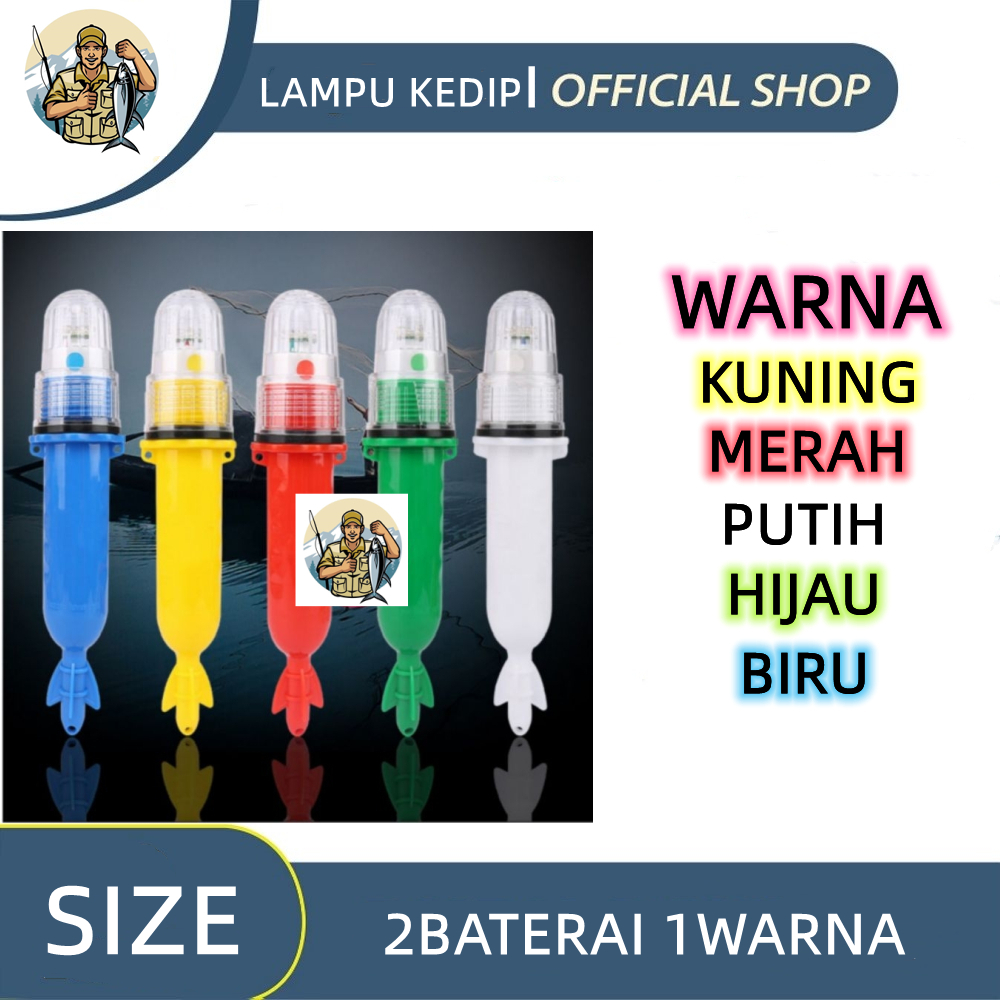 Jual lampu kedip/kelop/sinyal/terpedo kapal/lampu ikan/2baterai 1warna ...