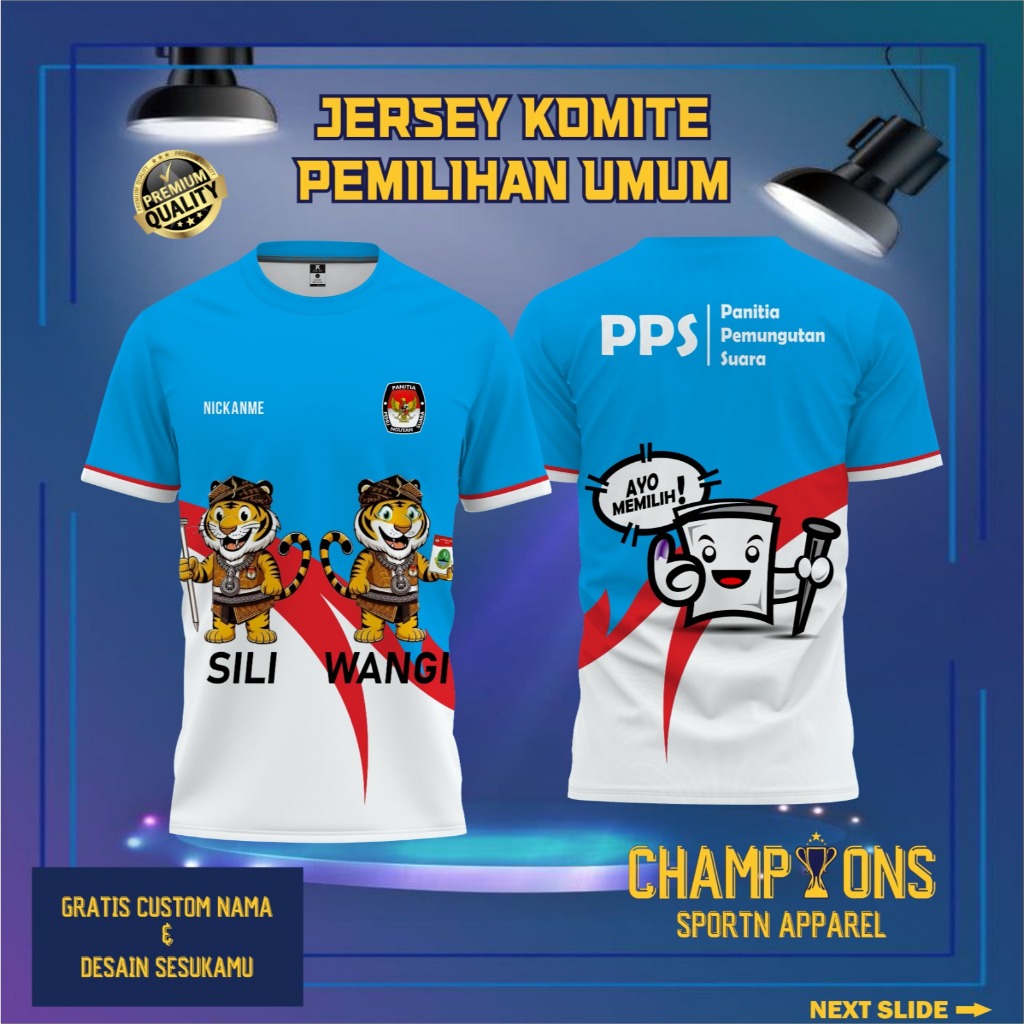 Jual Baju Jersey PPS KPPS Pilkada 2024 - Free Custom Nama dan ganti ...