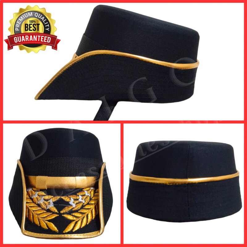 Jual (BISA CUSTOM) KOWAD Hitam Topi Paskibra & Marching Band Perempuan ...