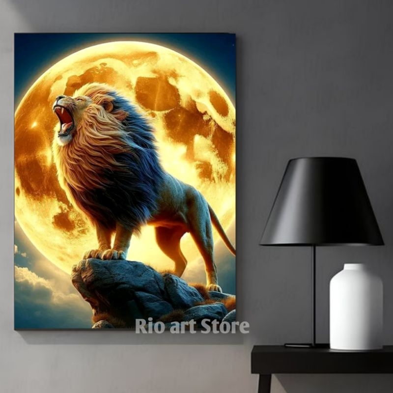 Jual Hiasan dinding poster singa raja hutan untuk walldecor atau ...
