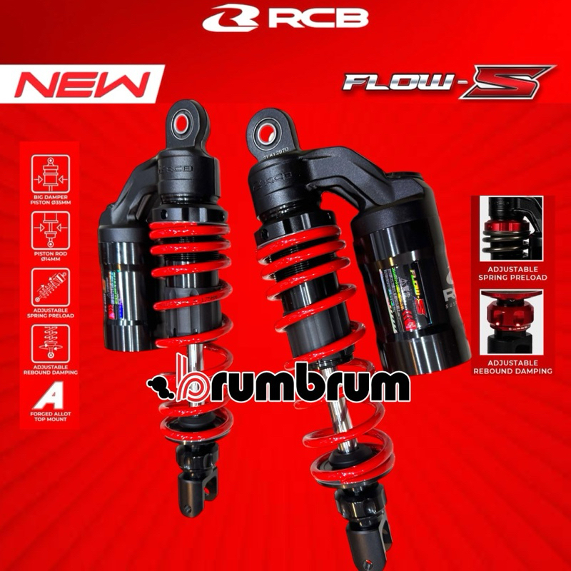 Jual SHOCK RCB FLOW S NEW NMAX 305 MM , NMAX OLD 330 MM ORIGINAL ...