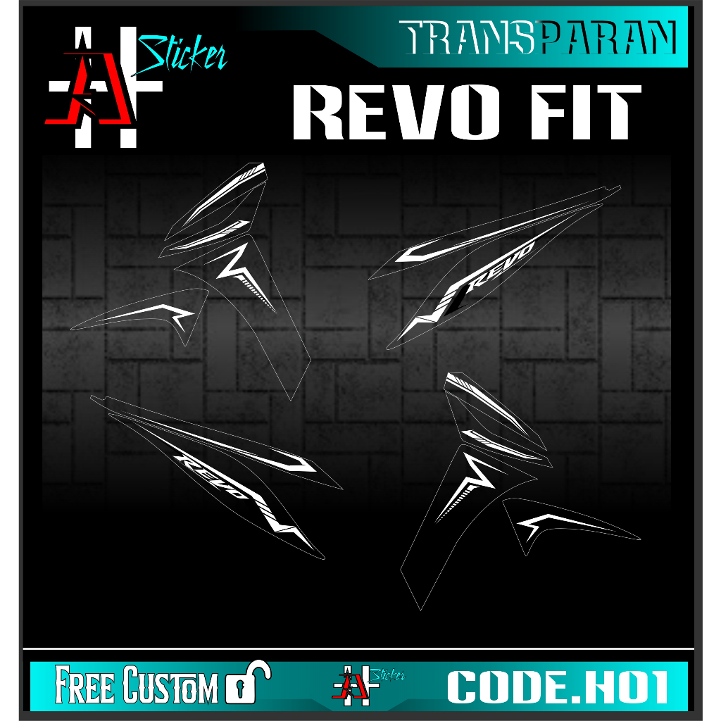 Jual STRIPING TRANSPARAN HONDA REVO FIT STICKER MOTIF Transparan REVO ...