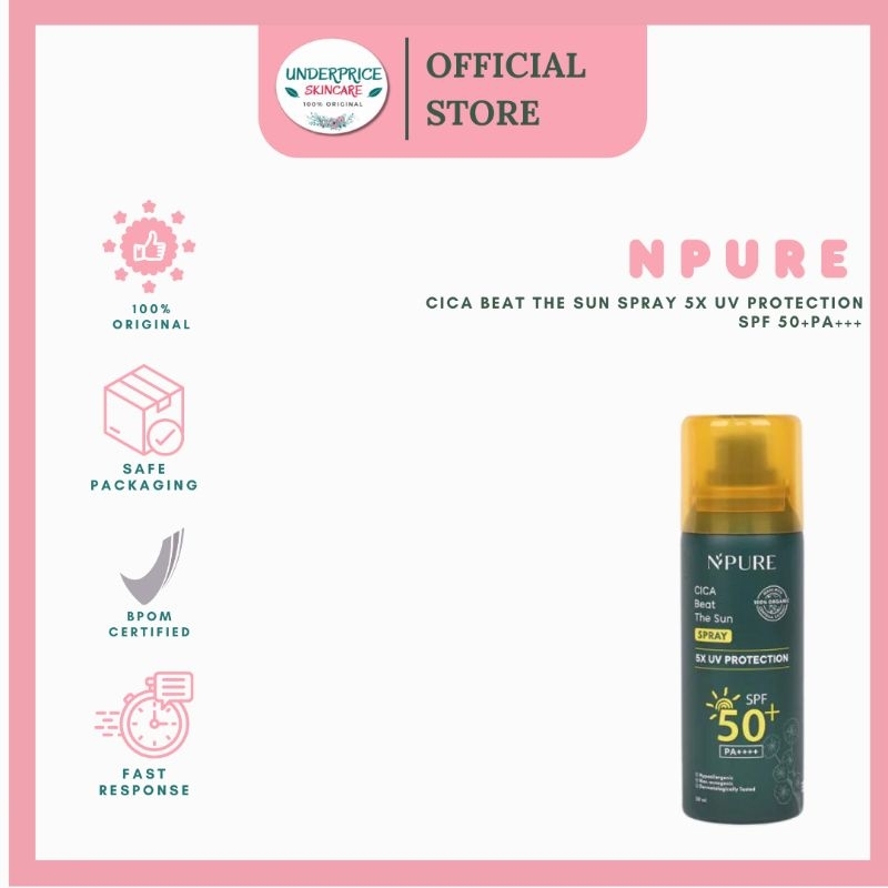 Jual NPURE CICA THE BEAT SPRAY HEALTHY GLOW & SPF 50+PA+++ | Shopee ...