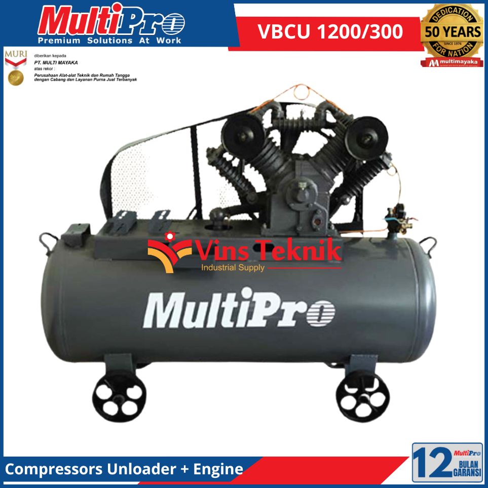 Jual MULTIPRO VBCU 1200/300 GD MESIN KOMPRESOR ANGIN UNLOADER 10 HP ...