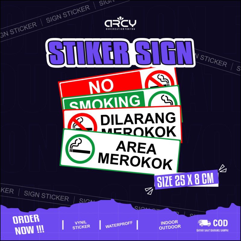 Jual Stiker No Smoking Dilarang Merokok, Area Bebas Rokok | Shopee ...