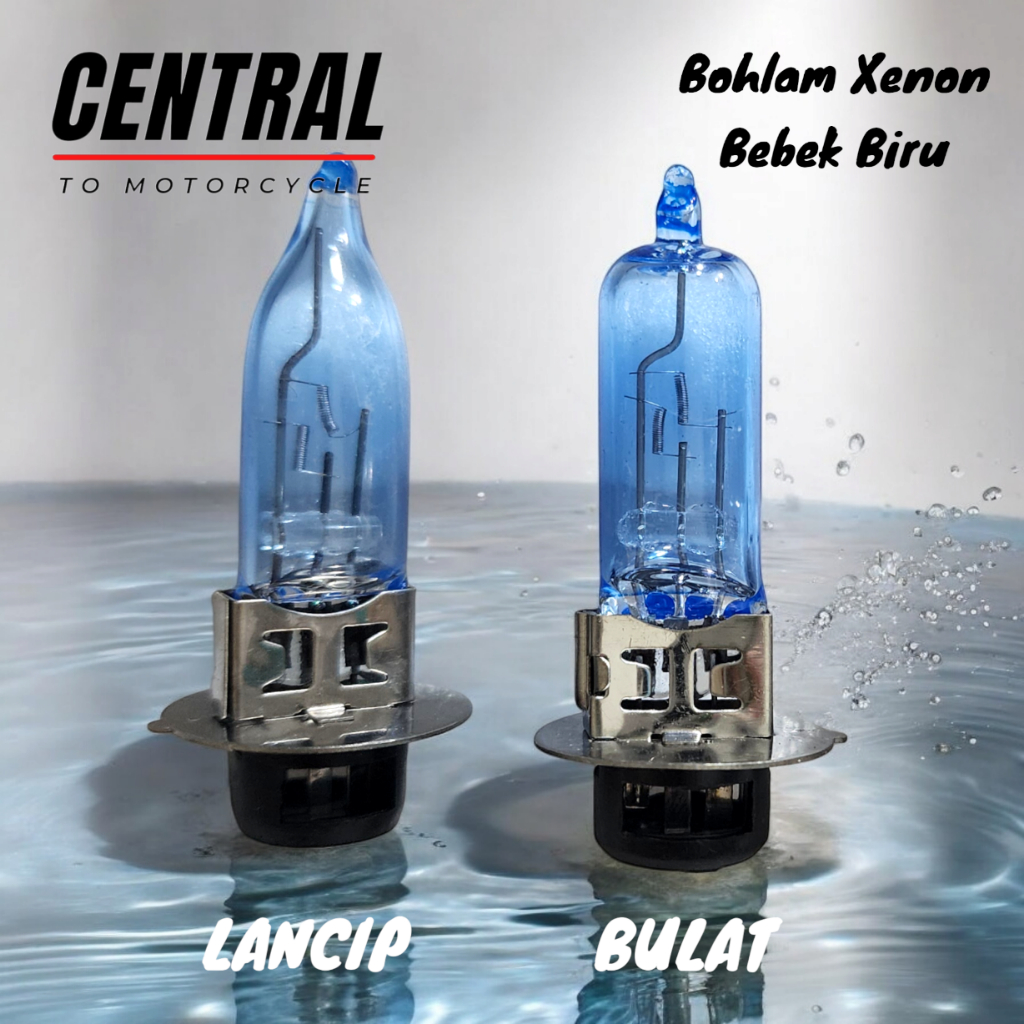 Jual LAMPU BOHLAM DEPAN XENON BIRU LANCIP & BULAT MOTOR BEBEK DAN MATIC ...
