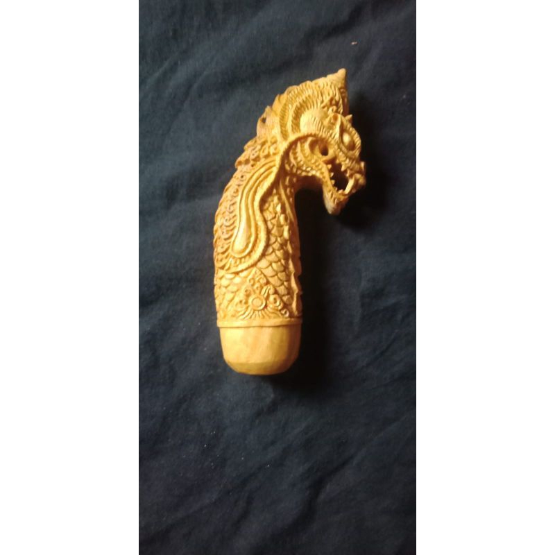 Jual Deder keris ukir naga Angling kayu laban | Shopee Indonesia