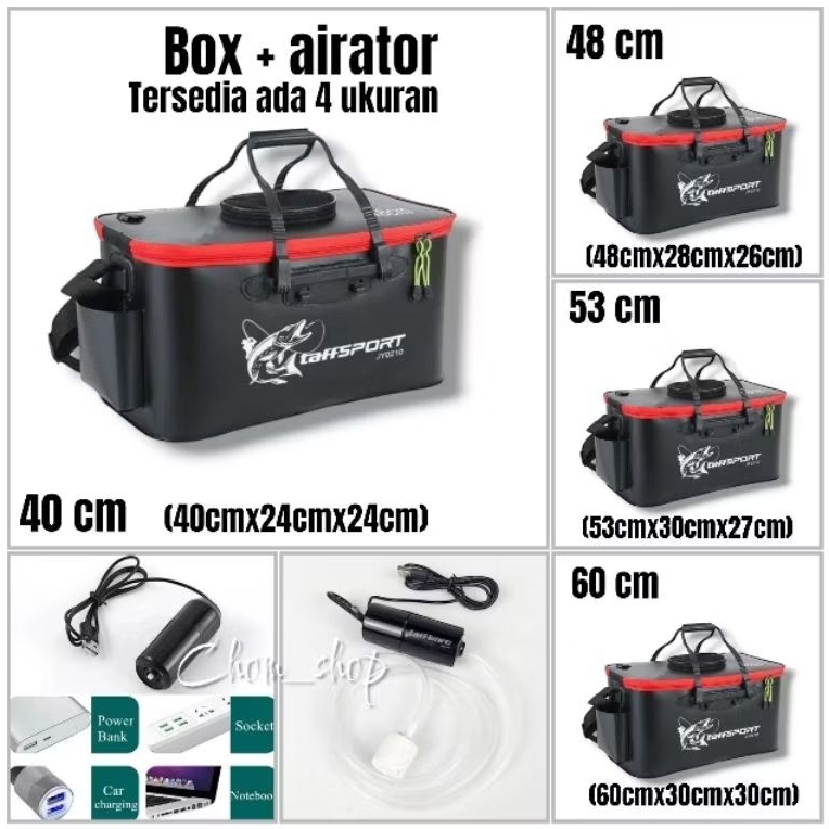 Jual box umpan 40cm/box umpan pancing/box lipat pancing/kotak umpan ...