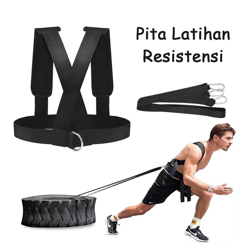 Jual 1 Set Running Assist Speed Practice Pull Belt Weighting Exercise ...