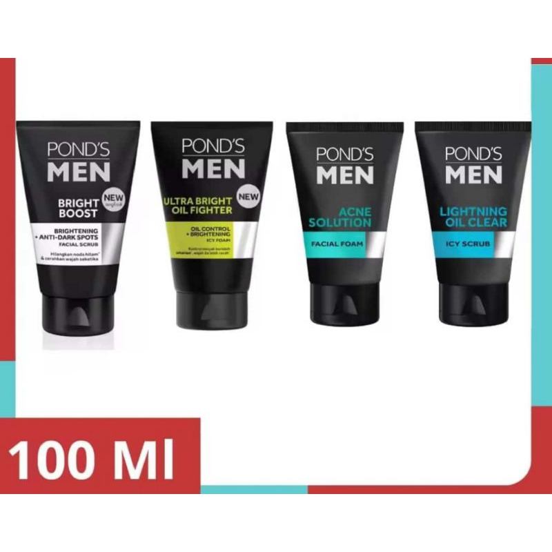 Jual Ponds men facial foam 100ml / Pond's men facial wash 100gr ...