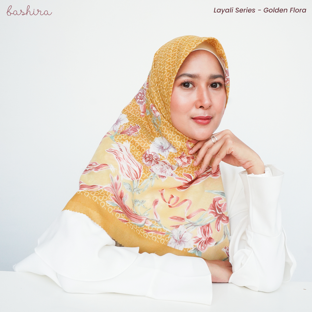 Jual Bashira Hijab - Layali Series - Golden Flora (Hijab Motif Segi ...