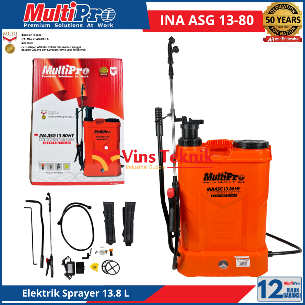 Jual Multipro ASG13-80 Elektrik Sprayer Alat Semprot Hama Tanaman ...