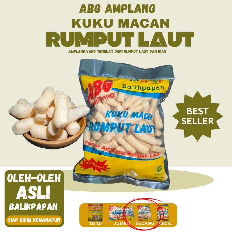 Jual Cemilan Oleh-oleh Amplang Rumput Laut Ikan Tenggiri Rasa Terbaik ...