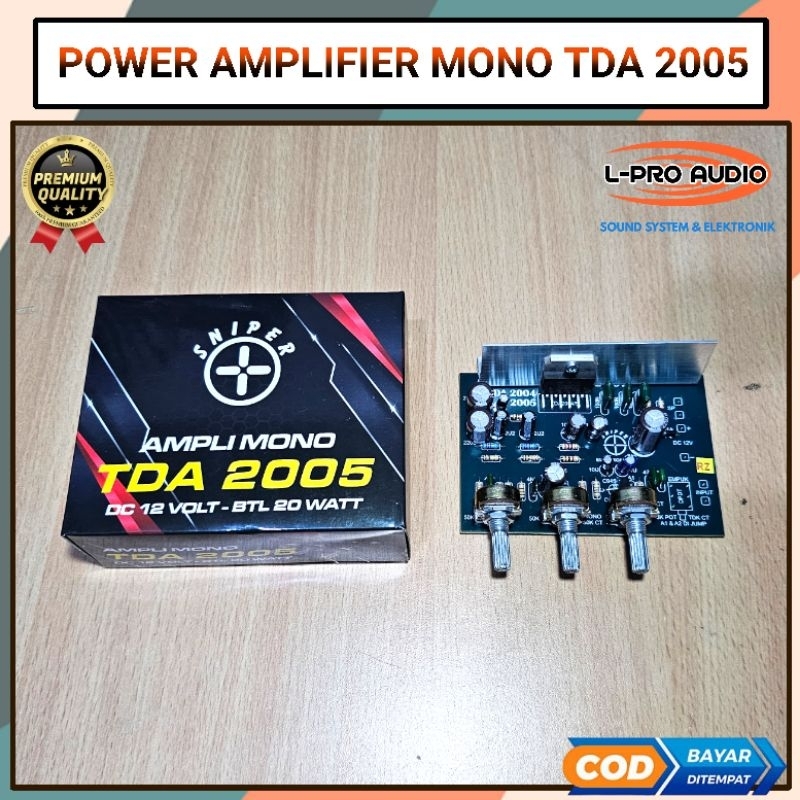 Jual Kit power amplifier speaker aktif mono Bridge BTL TDA 2005 12V | Shopee Indonesia