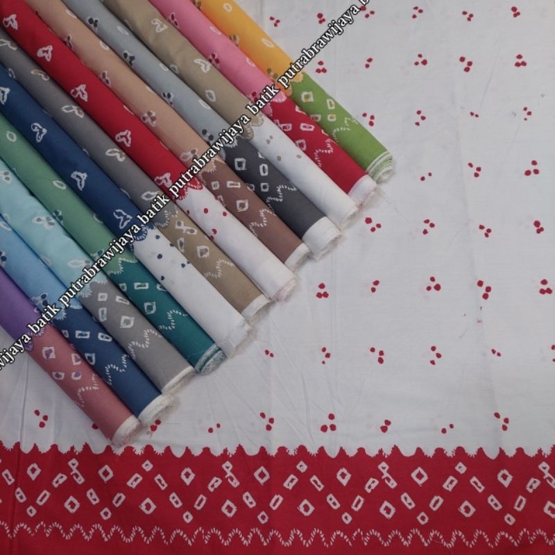 Jual Kain Batik Printing Jumputan Cengkeh Soft Pastel Bahan Tetron ...