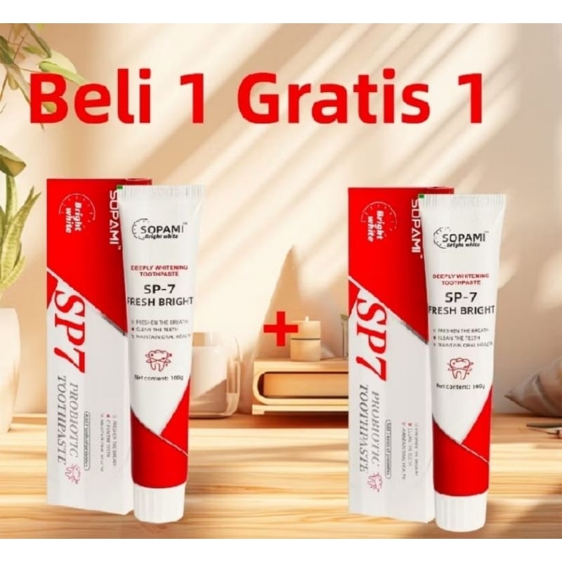 Jual [Beli 1 Geratis 1 ] SOPAMI SP7 PASTA GIGI PENGHILANG KARANG GIGI ...