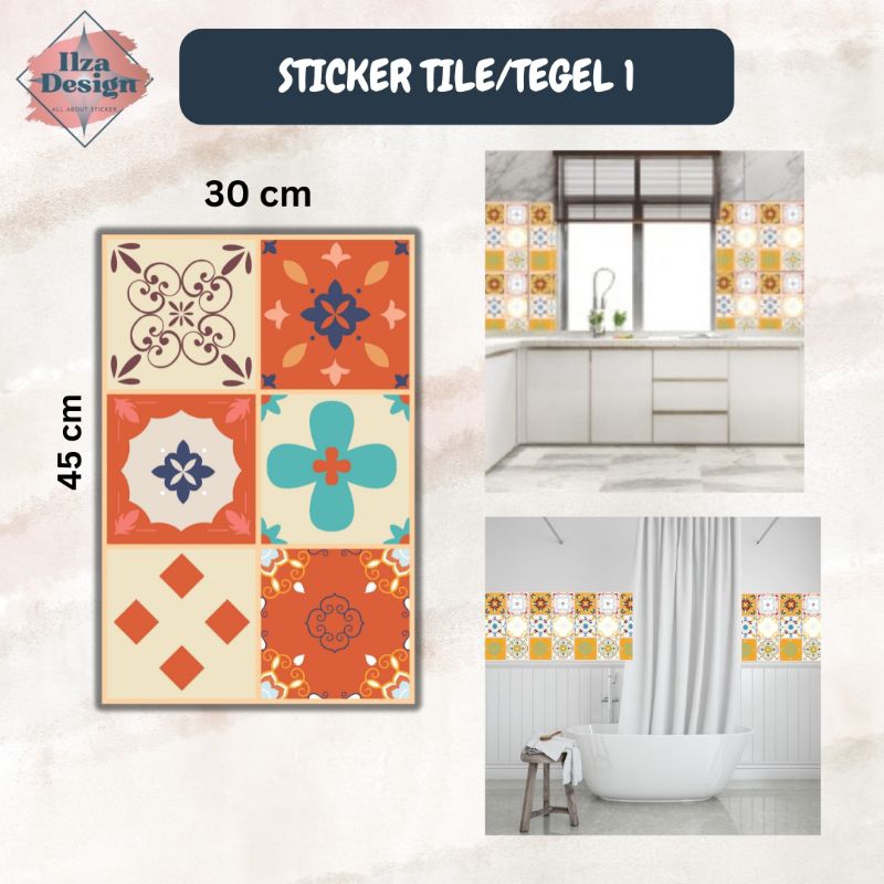 Jual STICKER TEGEL MOTIF 1/ STICKER DINDING / STICKER KERAMIK ...
