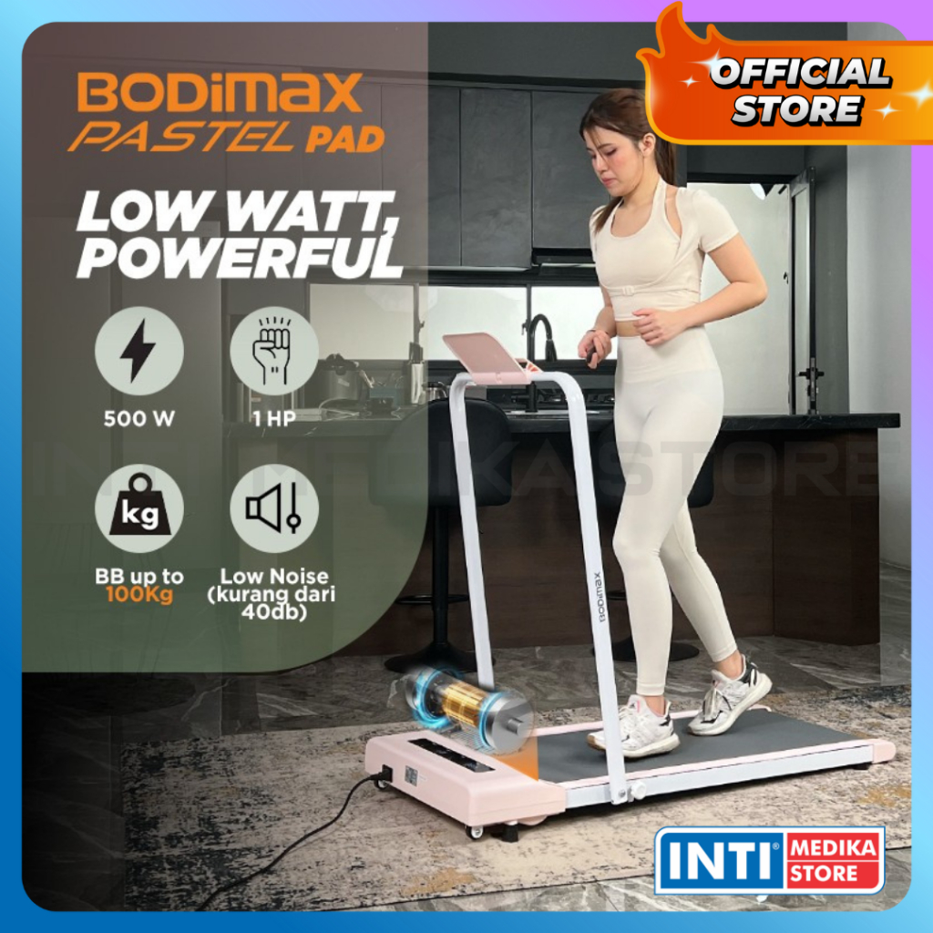 Jual BODIMAX - Treadmill PASTEL PAD 2in1 Mode Walking & Running with ...