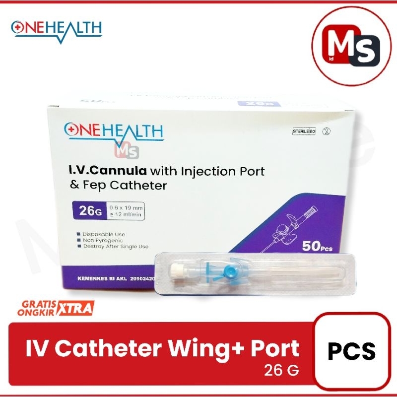 Jual SAFETY WING PORT 26 G IV CATH ABOCATH / SATUAN | Shopee Indonesia