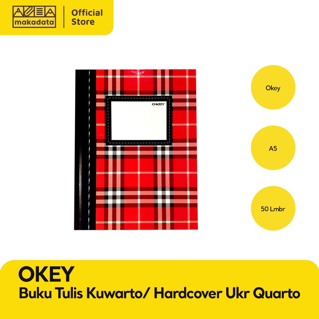 Jual BUKU TULIS KWARTO KUARTO QUARTO HARDCOVER ISI 50 LEMBAR OKEY ...