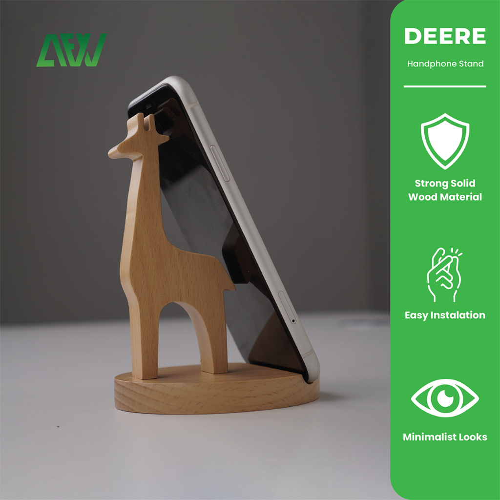 Jual All For Work Stand Handphone DEERE Kayu Pinus Minimalis Phone ...
