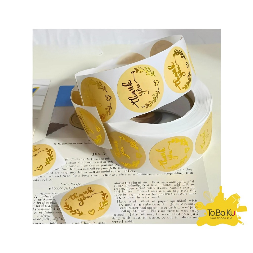 Jual Stiker Thank You Bunga Padi Coklat | Shopee Indonesia