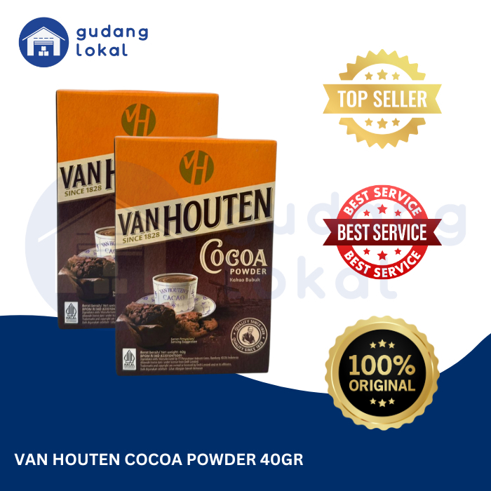 Jual Van Houten - Cokelat Coklat Bubuk - Cocoa Powder 40Gr | Shopee ...
