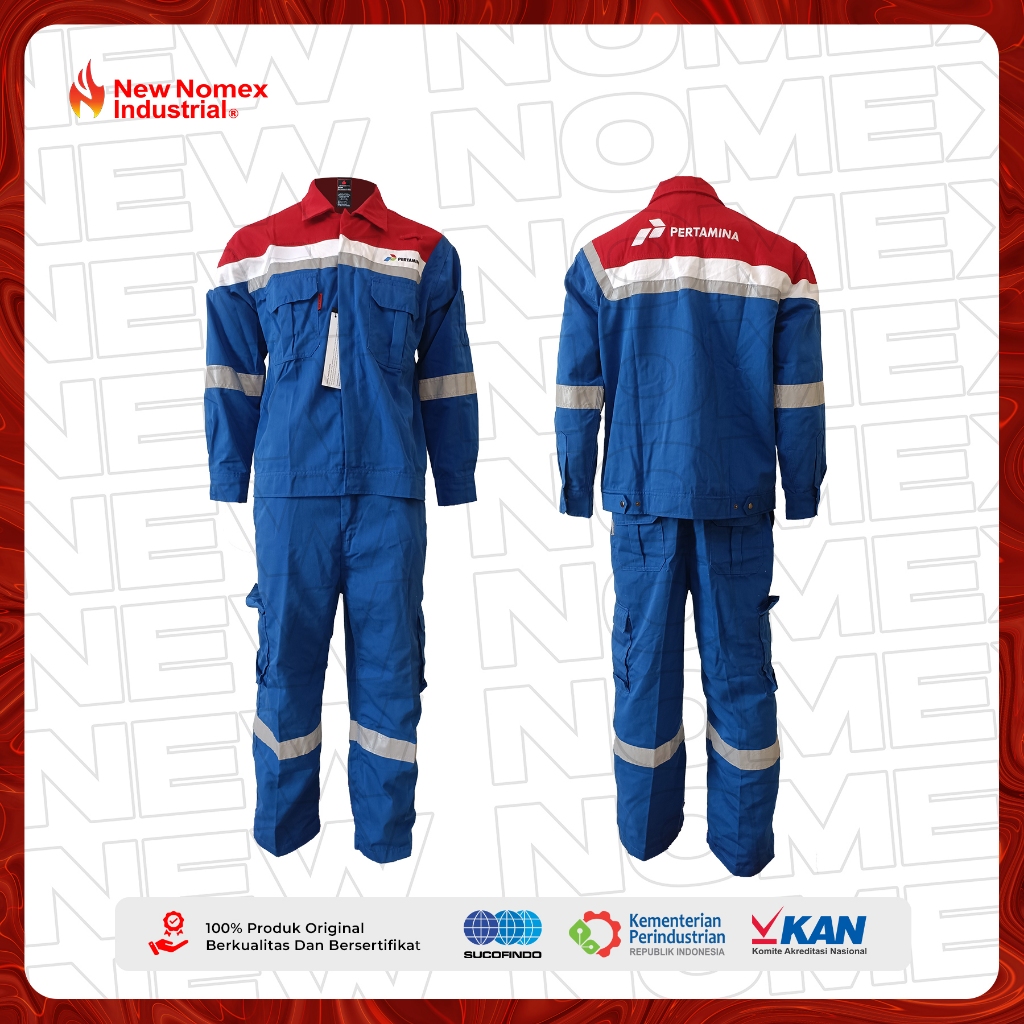 Jual Wearpack Two Pieces Pertamina Anti Api New Nomex Industrial ...