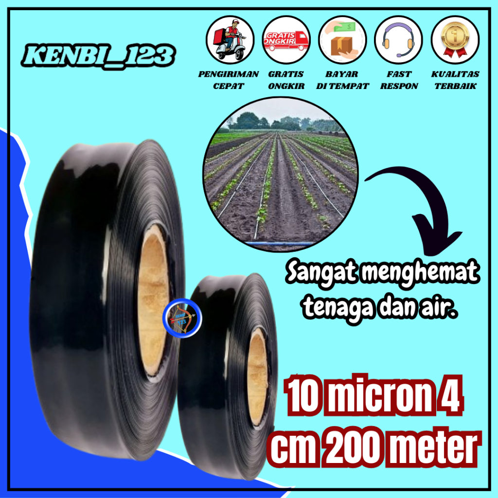 Jual Selang Irigasi Selang Drip 10 micron 4 cm 200 meter - Pipa 3/4 ...
