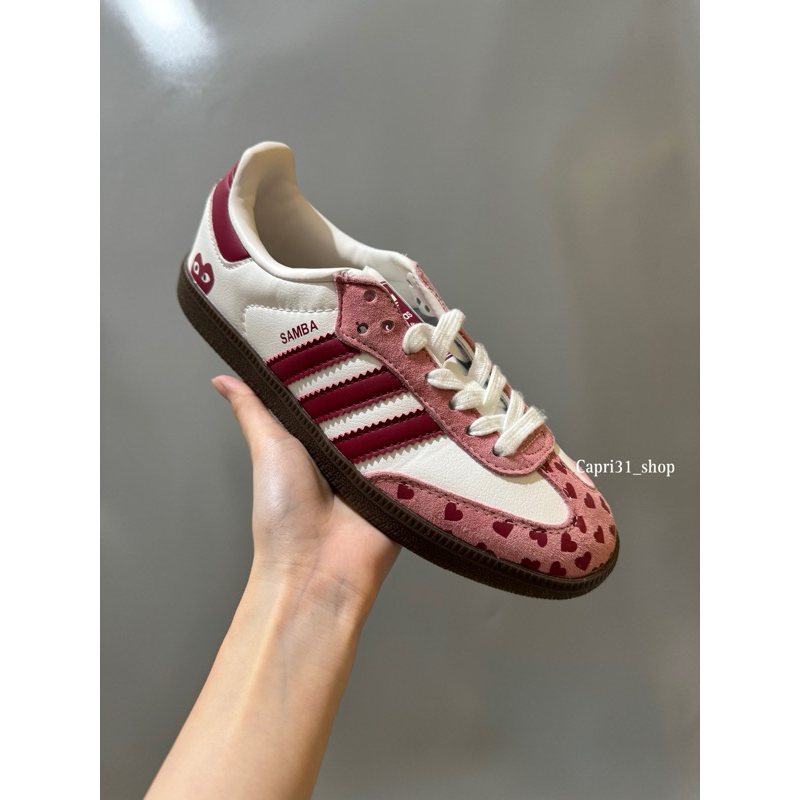 Jual Sepatu Adidas Samba OG X CDG White Pink | Shopee Indonesia