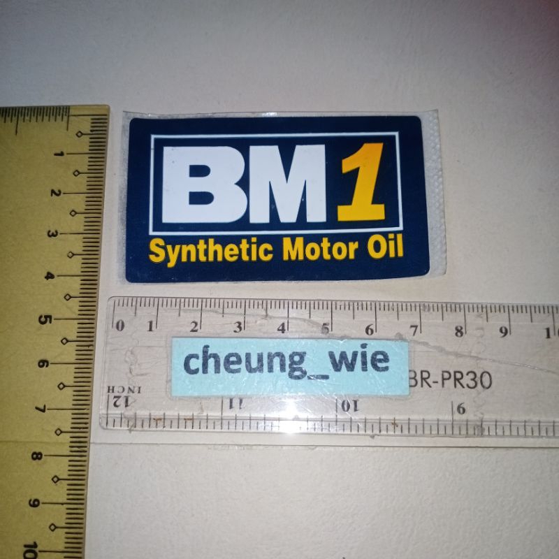 Jual stiker / Sticker Logo BM1 Synthetic Motor oil 1 1bh | Shopee Indonesia