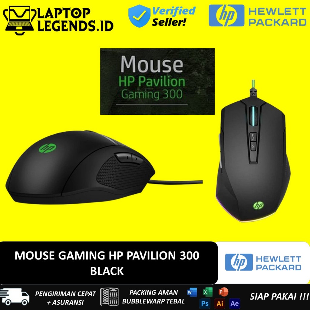 Jual MOUSE GAMING HP PAVILION 300 BLACK - GARANSI 1 TAHUN | Shopee ...